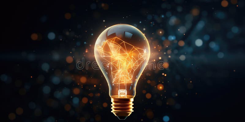 Glowing Light Bulb stock illustration. Illustration of glow - 373437757