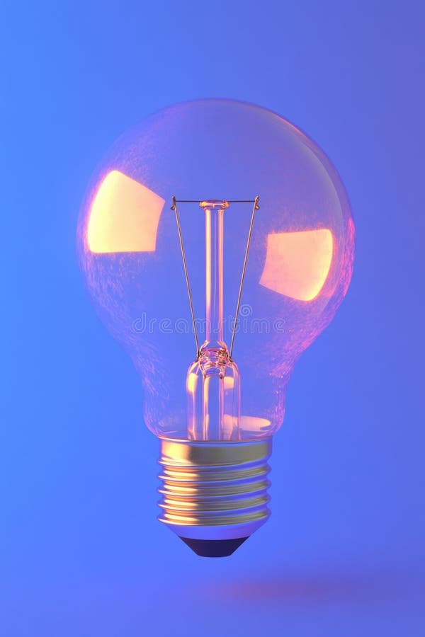 Glowing Light Bulb stock illustration. Illustration of idea - 375801984