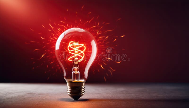 Glowing Light Bulb Symbolizes Great Ideas, Progress, Creative Ideas and ...