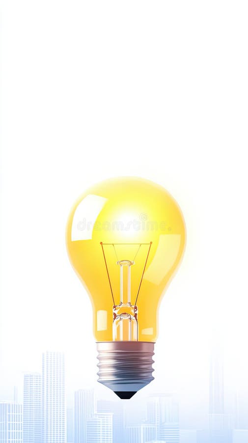 Glowing Light Bulb Symbolizes Innovation and Bright Ideas Stock ...