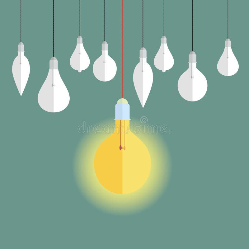 Light Bulb Paper Vector Background Stock Vector - Illustration of sign ...