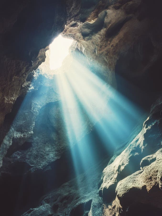 Glowing Light Cave stock image. Image of illumination - 364292949