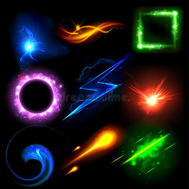 Glowing Light Effect stock illustration. Illustration of circle - 25580232