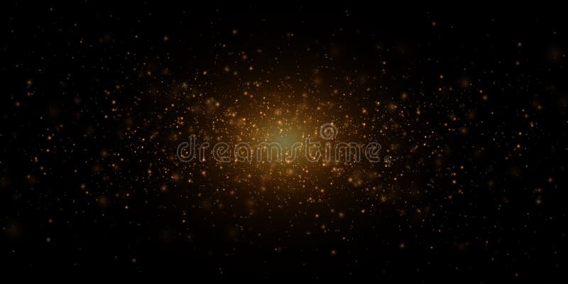 Glowing Light Effect with Lots of Shiny Particles Isolated on Black ...