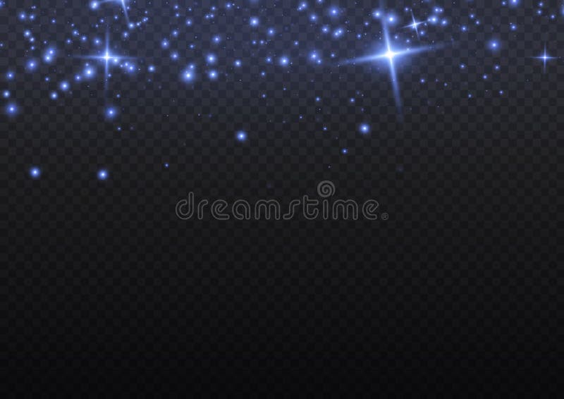 Starry Dust, Flash Light Spark, Sparkle Blue Star Stock Illustration ...