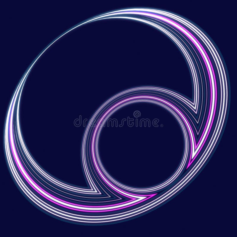 Glowing Light Lines 3d Rendering Stock Illustration - Illustration of ...