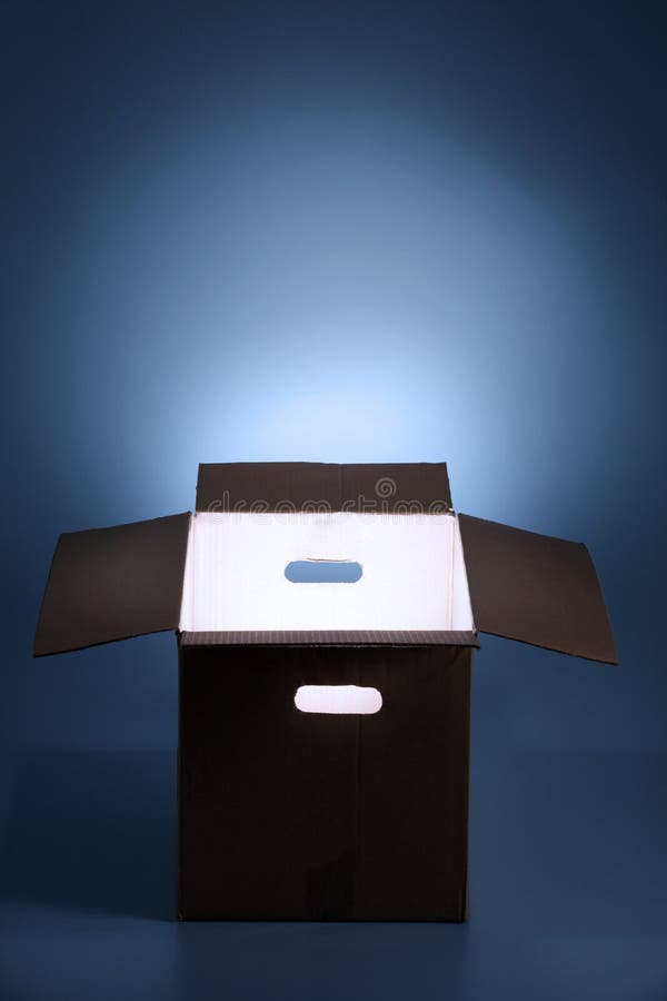 Glowing Light from Open Box Stock Image - Image of surprise, colored ...