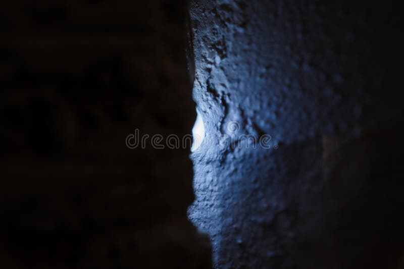 Glowing Light Penetrating a Rough Wall Texture Stock Photo - Image of ...