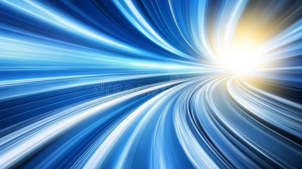 Glowing Light Rays Emanate from a Blue Gradient Abstract Texture that ...