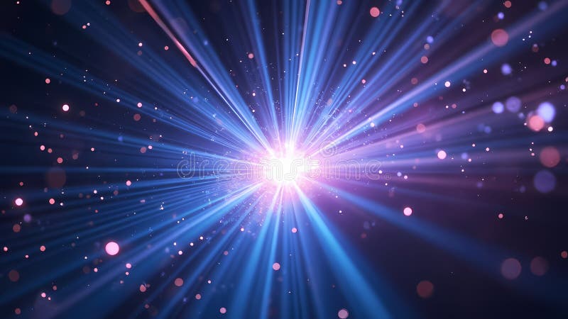 Glowing Light Rays and Particles. Energy, Power, and Cosmic Concept ...