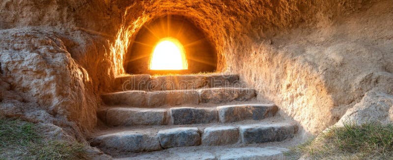 The Glowing Light Source at the Entrance of a Mysterious Cave Beckons ...