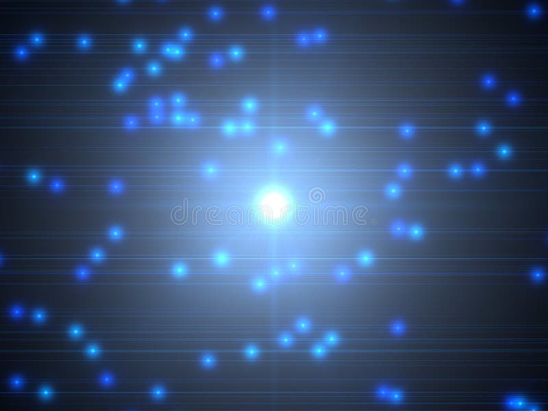 Glowing Light Sources and Big Source on Center. Stock Illustration ...