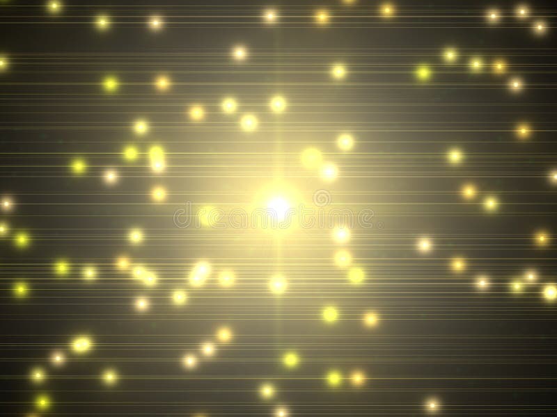 Glowing Light Sources and Big Source on Center. Stock Illustration ...