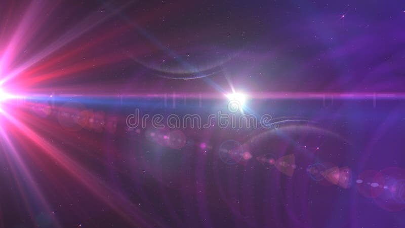 Glowing Light with Stars, Flares and Rays in Outer Space Stock ...