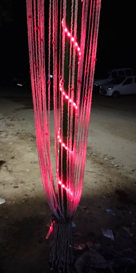 Glowing Light Tent Rod in Indian Wedding Ceremony Stock Image - Image ...