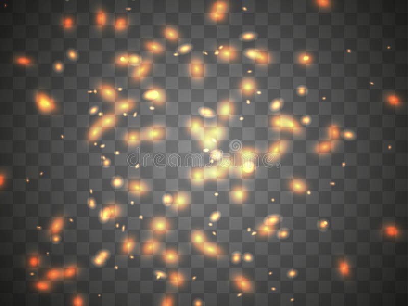 Glowing Light on a Transparent Background. Glowing Particles, Magic ...