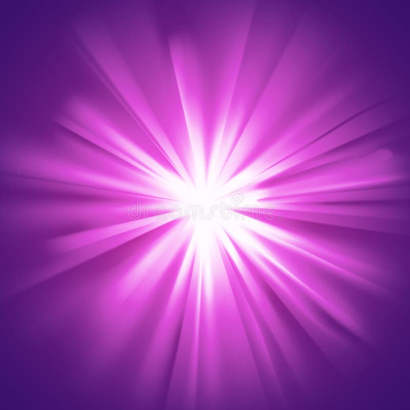 Glowing light violet burst stock illustration. Illustration of flash ...