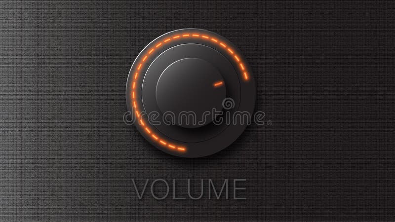 Glowing Light Volume Button Logo Stock Vector - Illustration of ...