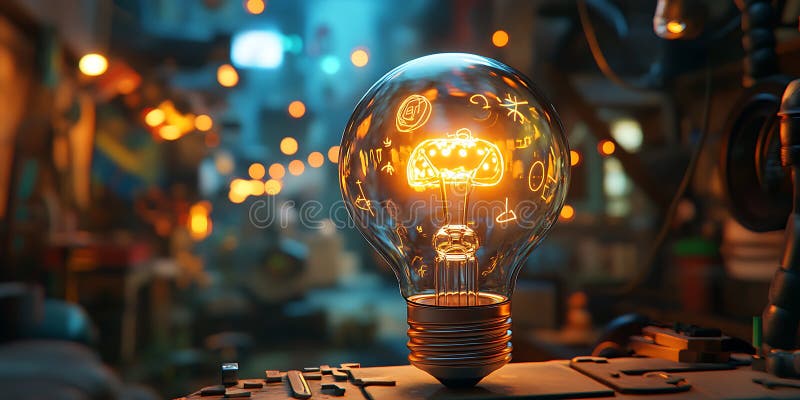 Glowing Lightbulb Ideas Innovation Inspiration Background Wallpaper ...