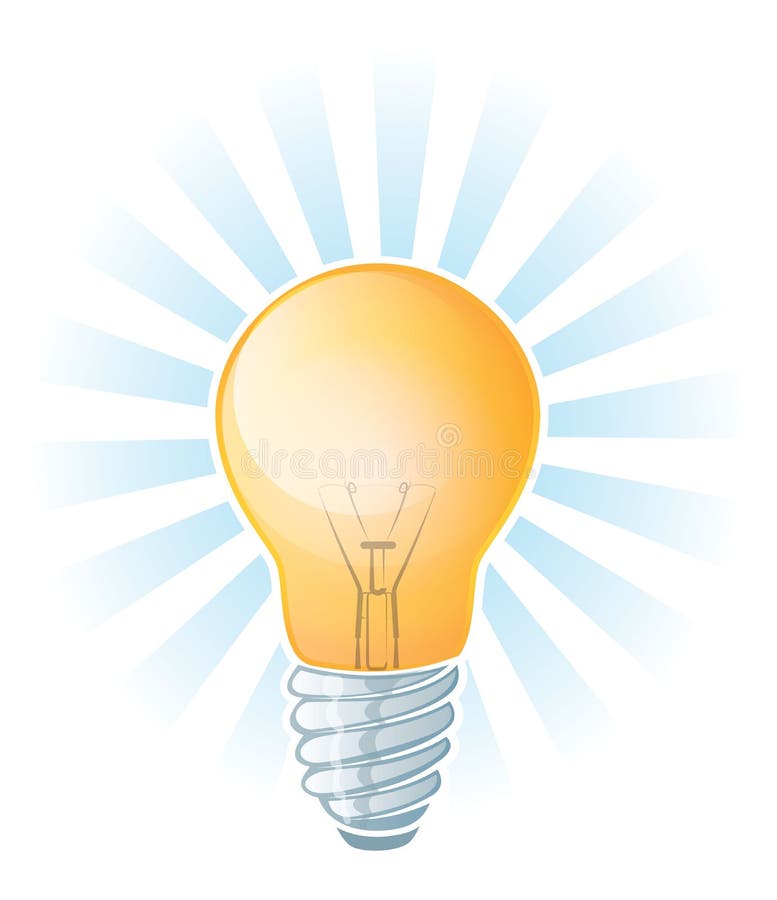Bright Lightbulb Clip Art stock illustration. Illustration of colored ...