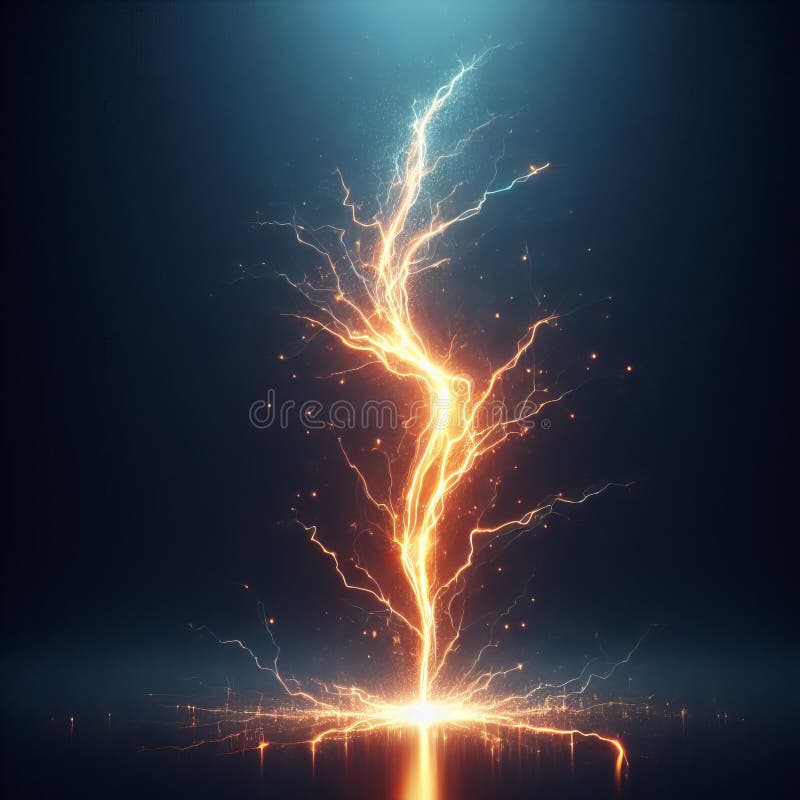 Glowing Lightning Bolt Effect a Glowing, Electrifying Lightnin Stock ...