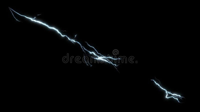 Glowing Lightning Thunderbolt Overlay Loop Graphic Element Stock Video ...