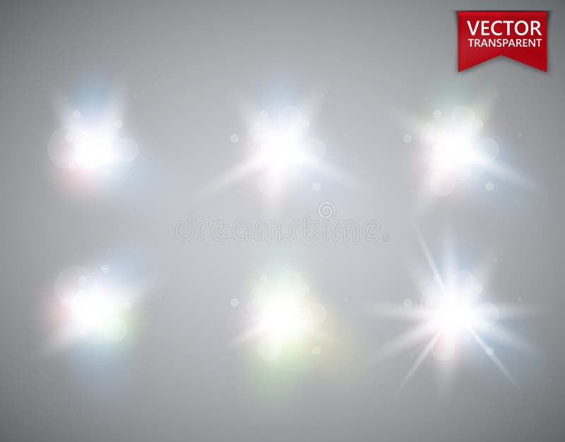 Glowing Lights Effect, Flare, Explosion and Stars. Special Effect Stock ...