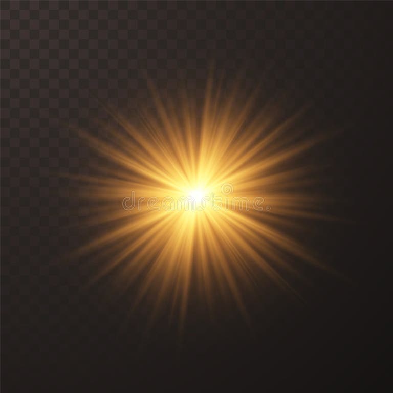 Glowing Lights Effect on Transparent Bakground. Abstract Flare Light ...