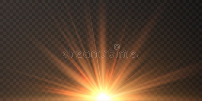 Glowing Lights Effect on Transparent Bakground. Abstract Flare Light ...