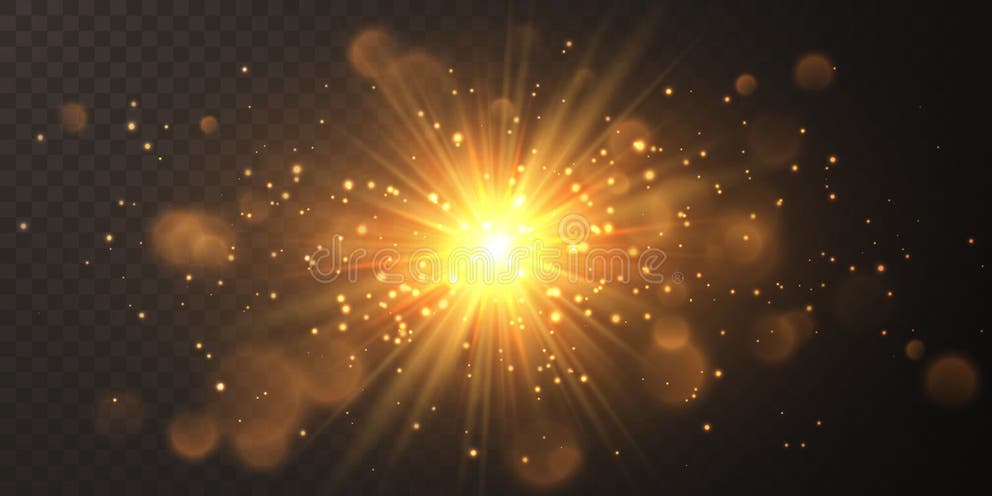 Glowing Lights Effect on Transparent Bakground. Abstract Flare Light ...