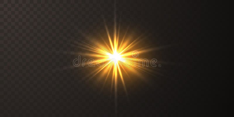 Glowing Lights Effect on Transparent Bakground. Abstract Flare Light ...