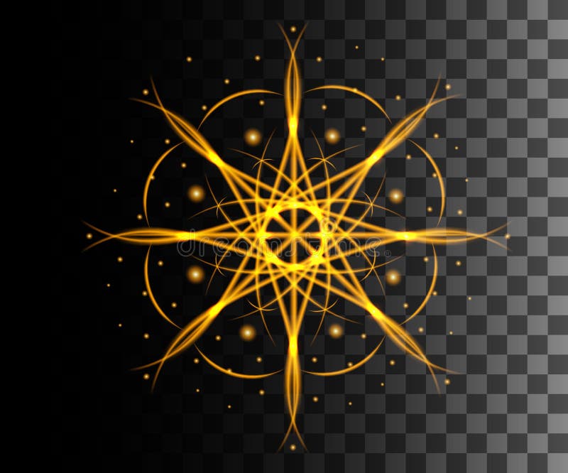 Glowing Line Abstract Effect. Blue Star Light Effect on Transparent ...