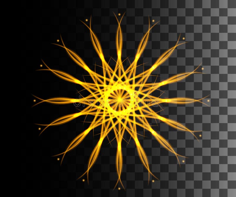 Glowing Line Abstract Effect. Blue Star Light Effect on Transparent ...