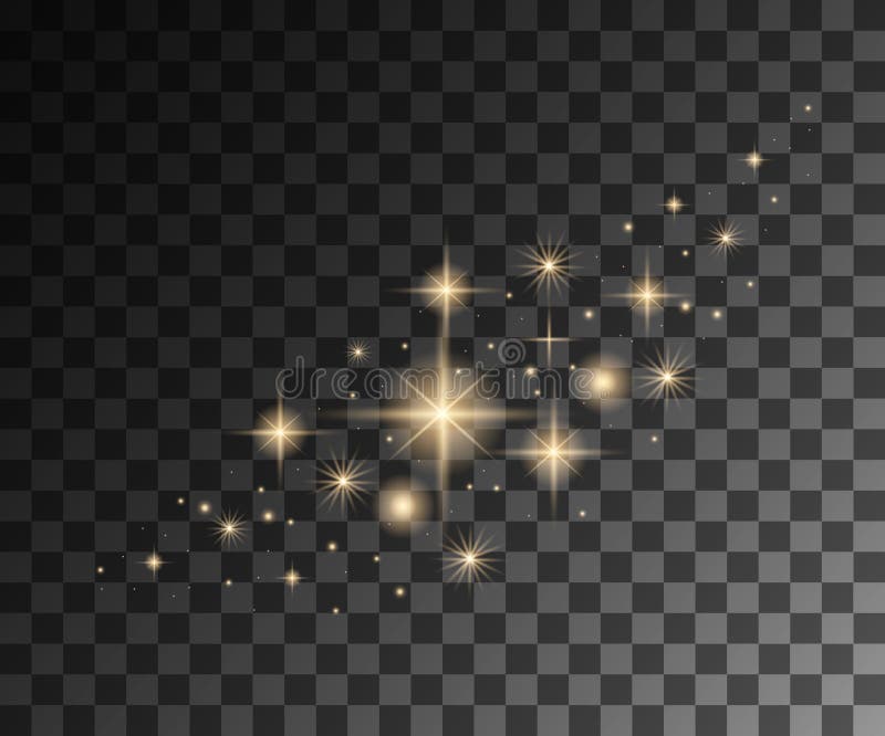 Glowing Line Abstract Effect. Blue Star Light Effect on Transparent ...