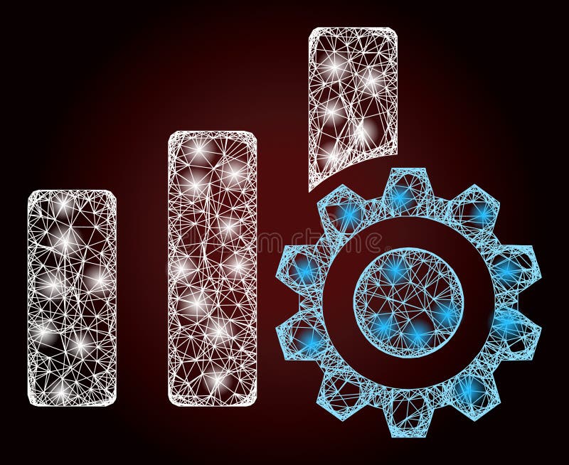 Glowing Linear Mesh Bar Chart Settings with Light Spots Stock Vector - Illustration of technical ...