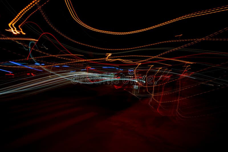 Glowing Lines in Black Space. Abstract Background Stock Image - Image ...