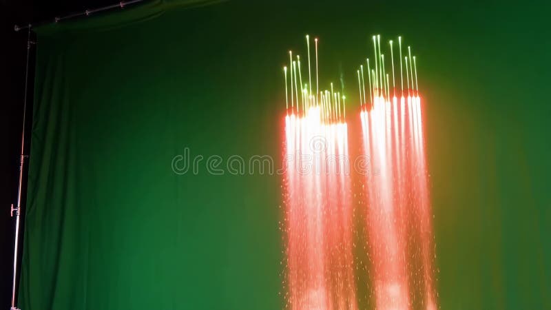 Glowing Lines Falling on Green Screen Background Stock Video - Video of ...