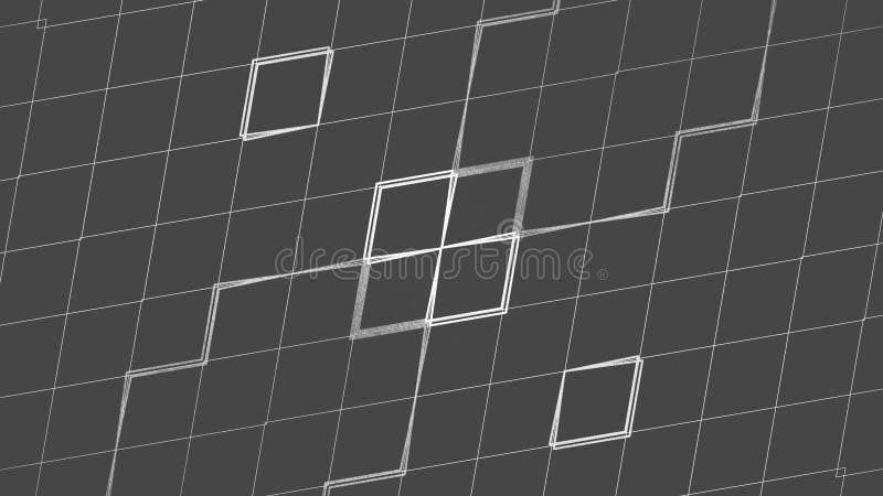 Glowing Lines Form Patterns Arranged on a Grid of Diamonds. 3d Rendering 4K Stock Video - Video ...