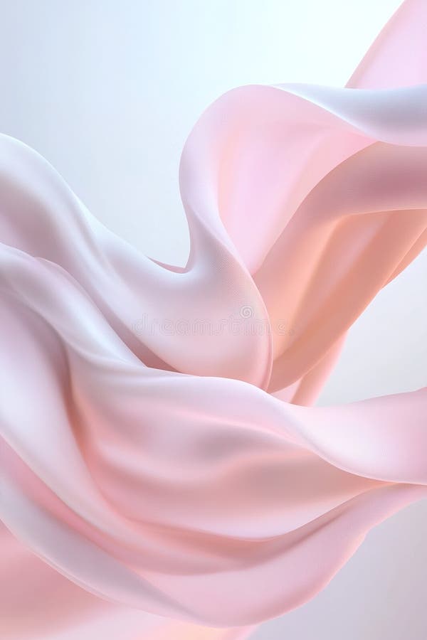 Glowing Lines Gracefully Undulate Against a Clean Pastel Background ...