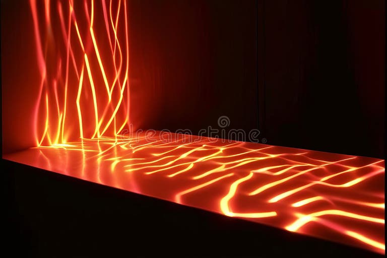 Glowing Lines a Luminogram of the Bathrooms Edges with a Glowin Stock ...