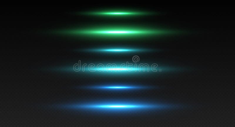 Glowing Lines, Neon in Motion Light Effect. Shiny Beam or Ray, Abstract ...