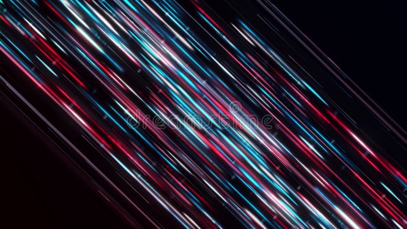 Glowing Lines Stretch in Stream. Animation. Hypnotic Animation with ...
