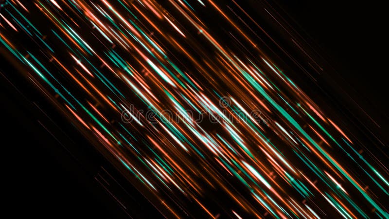 Glowing Lines Stretch in Stream. Animation. Hypnotic Animation with ...