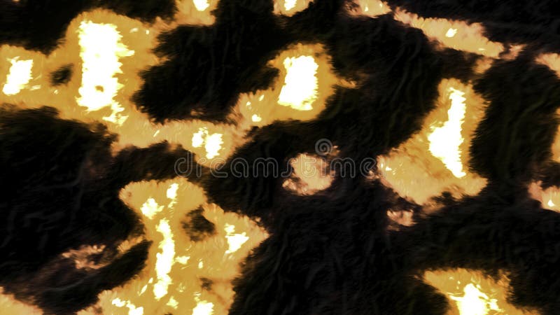 Glowing Liquid Spots Move on Surface. Motion. Bright Spots with Light ...