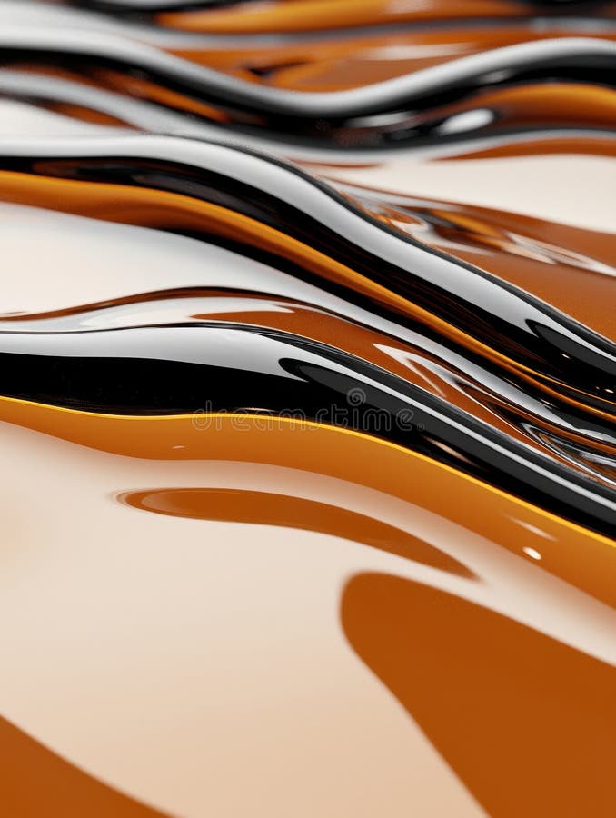 Glowing Liquid Tendrils Weave into Seamless Background of Warm Tones ...