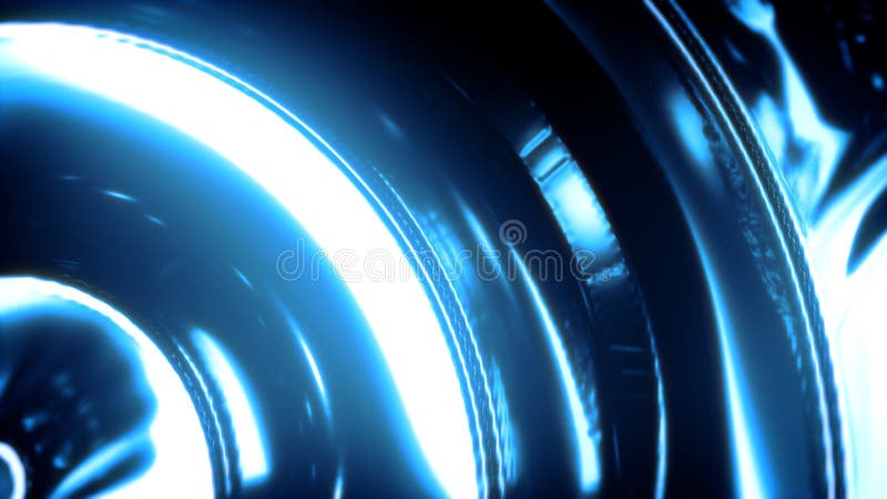 Glowing Magic Blue Fashion Loop Foil - Abstract 3D Illustration Stock ...