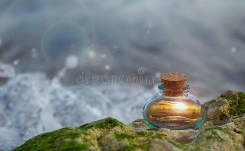 Magic Bottle - Naturlana Medicine Stock Image - Image of nature, bach ...