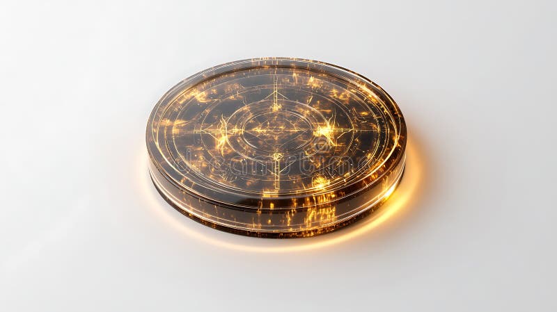 Glowing Magic Circle Icon with Intricate Runes and Dynamic Patterns ...