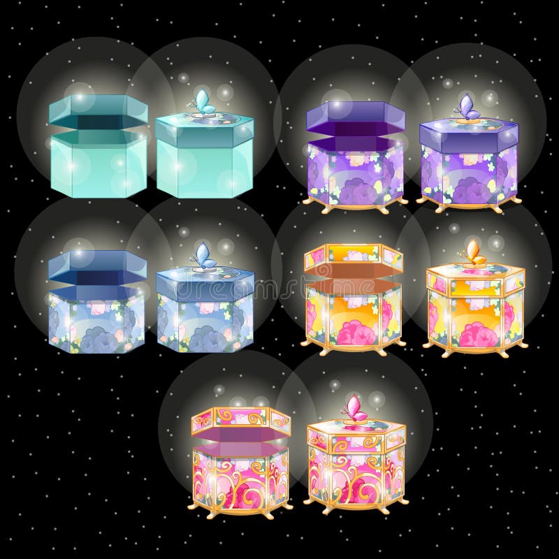 Glowing Magic Gift Box with Surprise Stock Vector - Illustration of ...