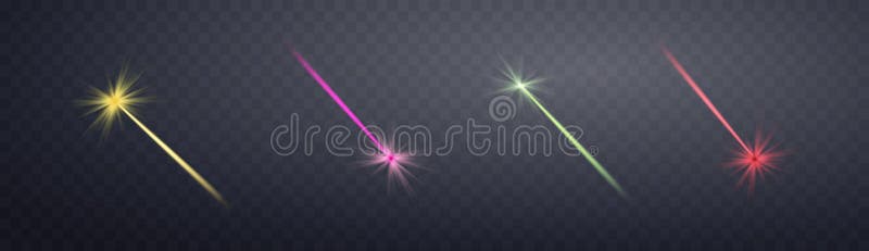 Glowing Magic Laser Beams Set. Neon Line, Presentation Pointer. Blue ...